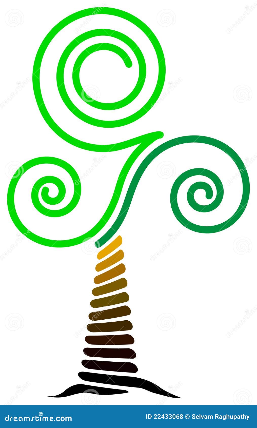 Swirl tree stock vector. Illustration of drawing, swirly - 22433068