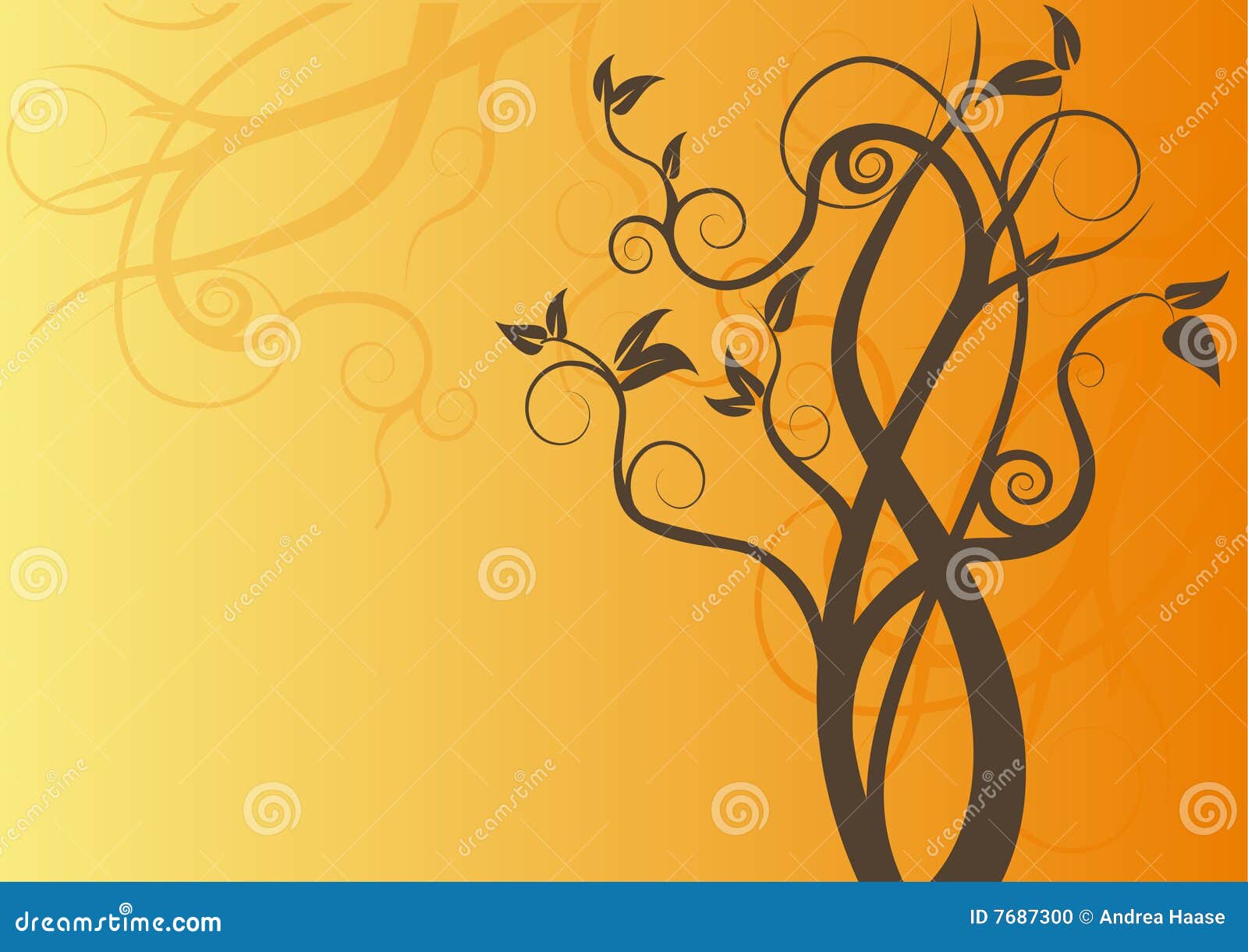 Swirl tree vector design stock vector. Illustration of artwork - 7687300