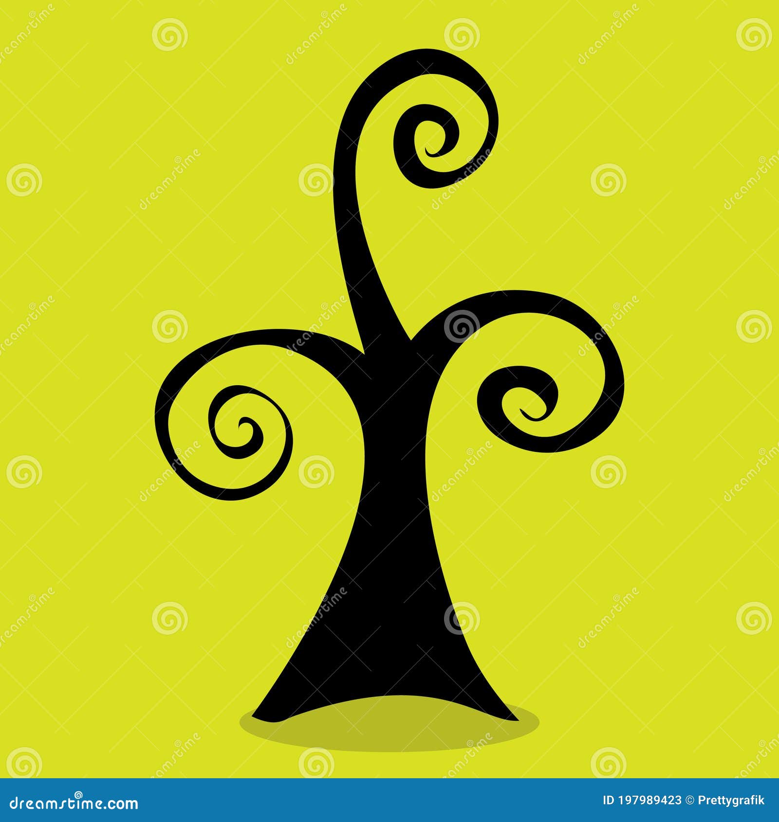 Swirl tree 06 stock vector. Illustration of cartoon - 197989423