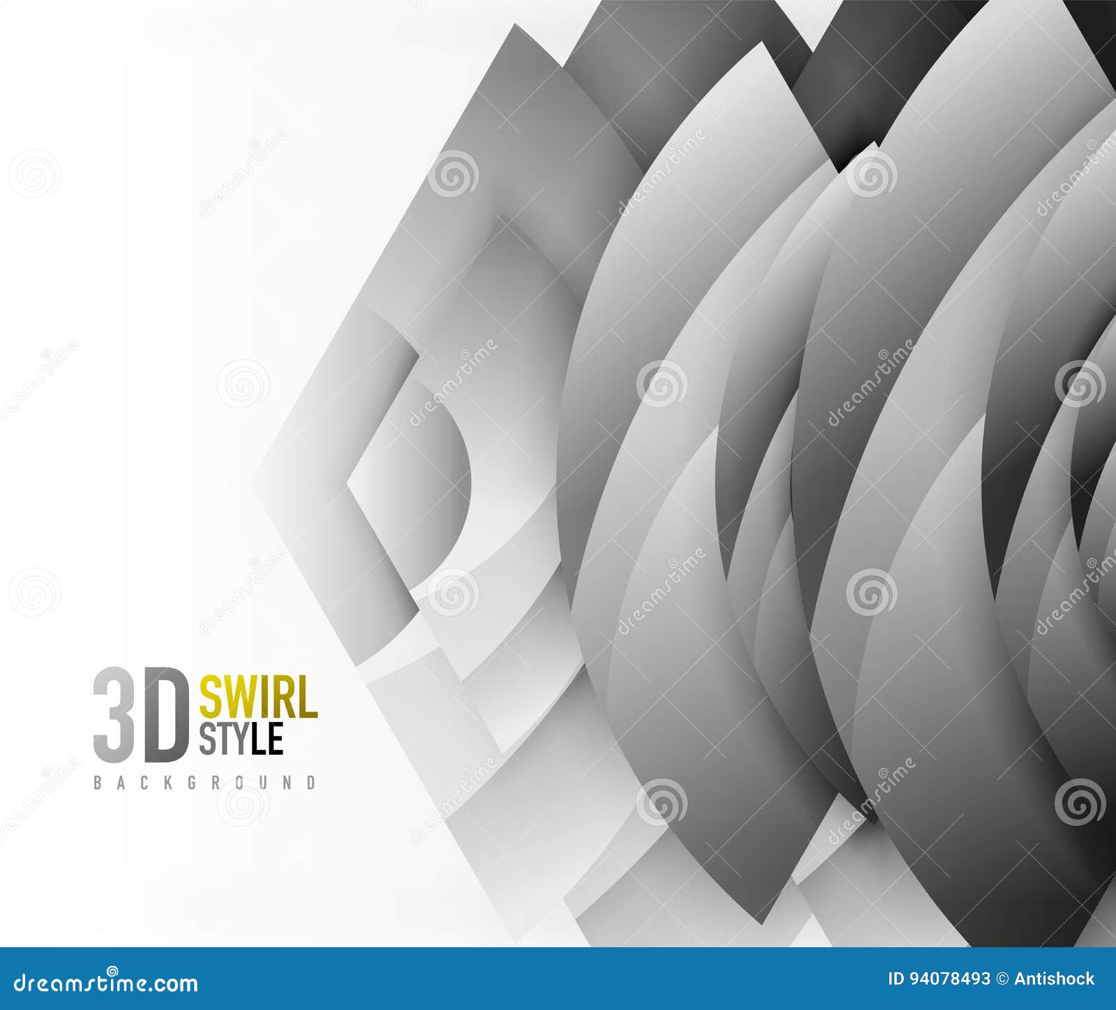 Swirl and Wave 3d Effect Objects, Abstract Template Vector Design Stock ...