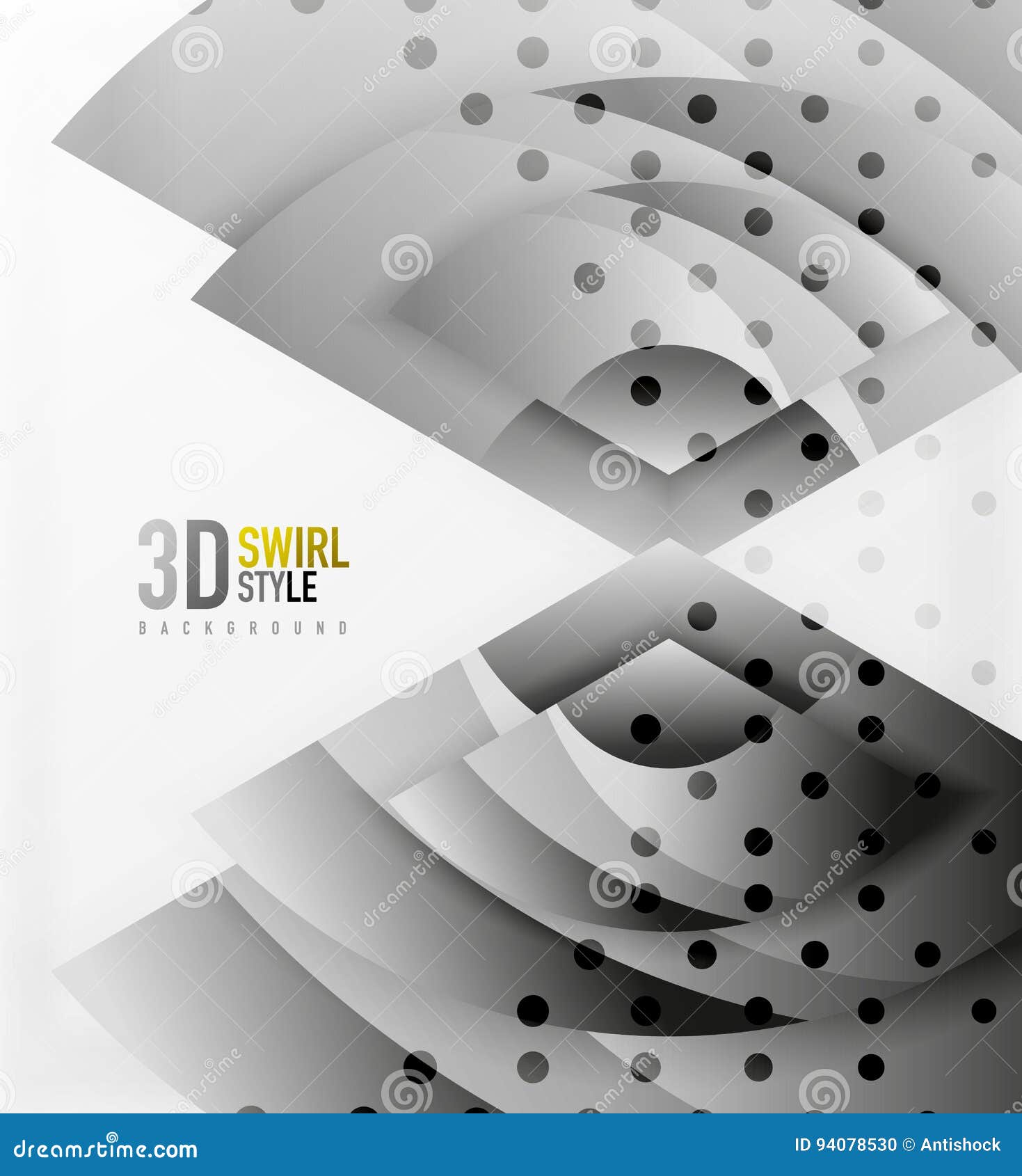 Swirl and Wave 3d Effect Objects, Abstract Template Vector Design Stock ...