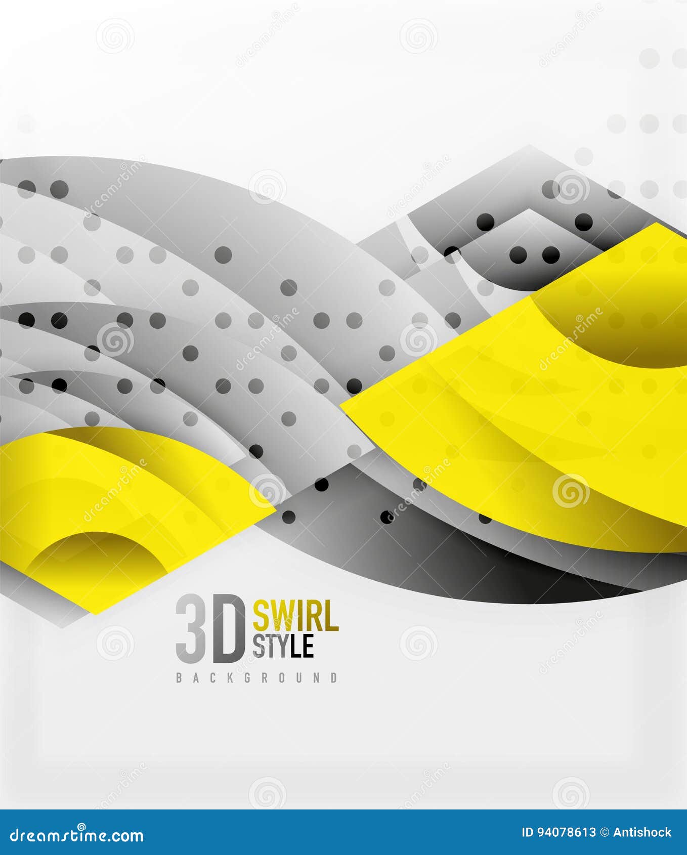 Swirl and Wave 3d Effect Objects, Abstract Template Vector Design Stock ...