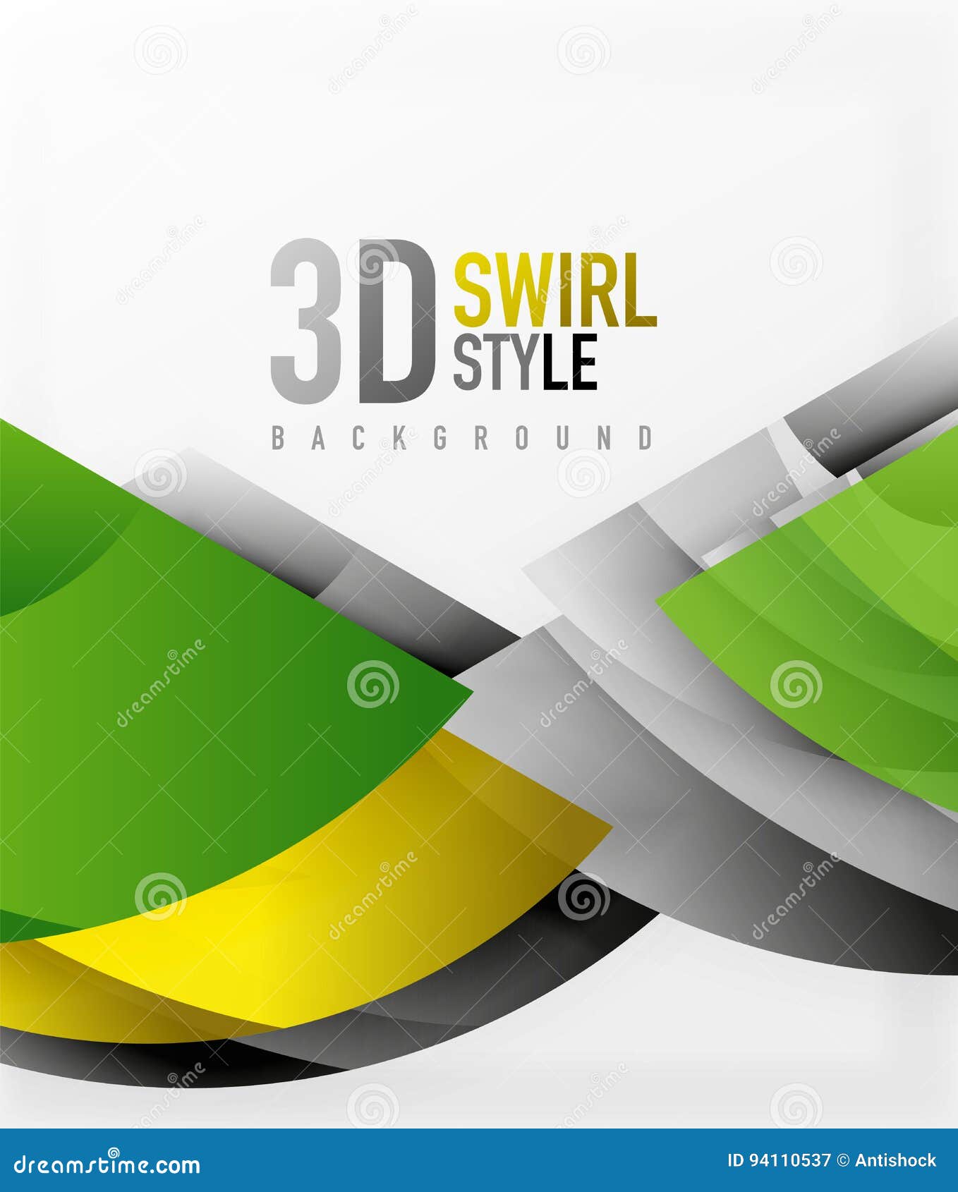Swirl and Wave 3d Effect Objects, Abstract Template Vector Design Stock ...