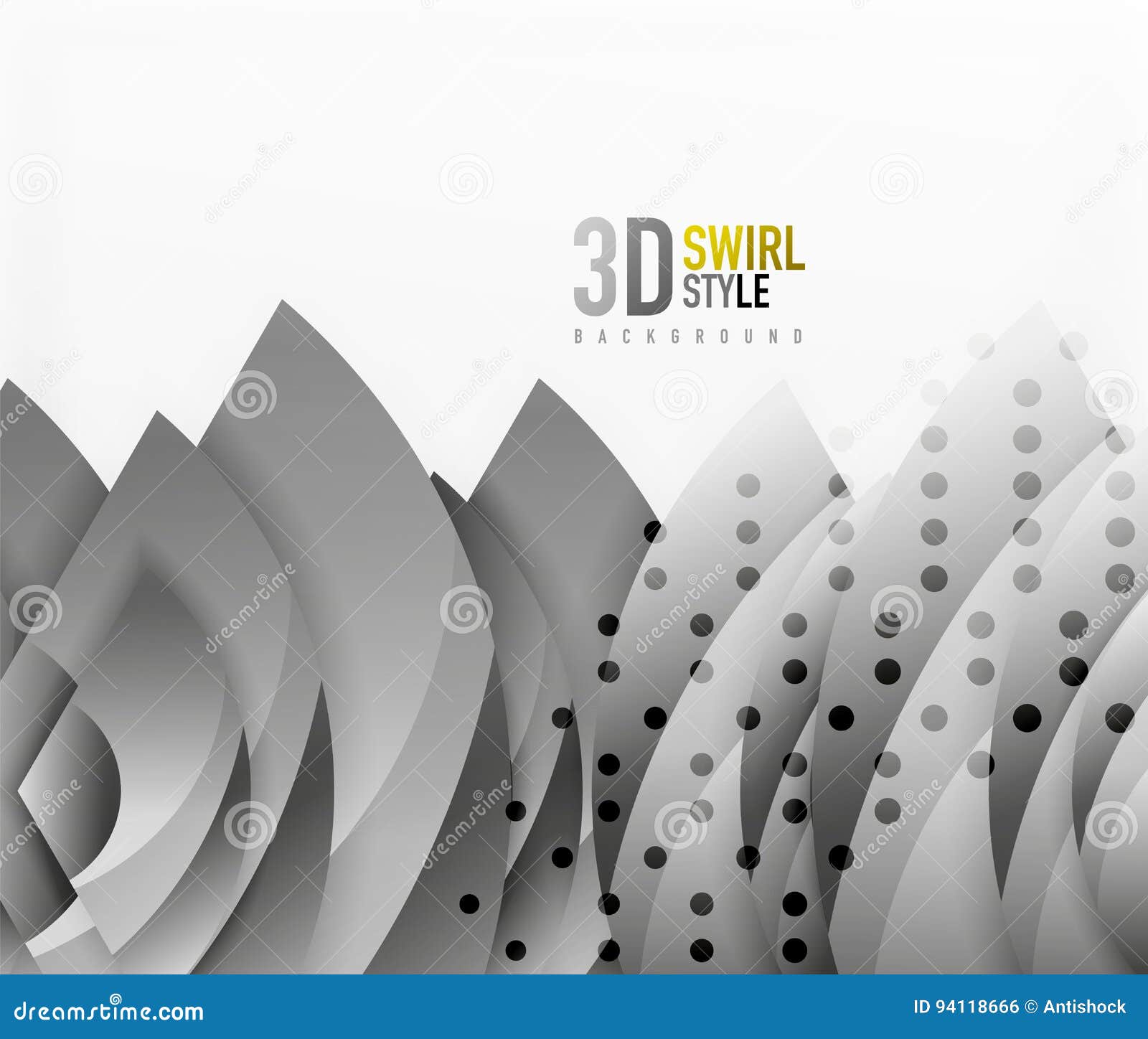 Swirl and Wave 3d Effect Objects, Abstract Template Vector Design Stock ...