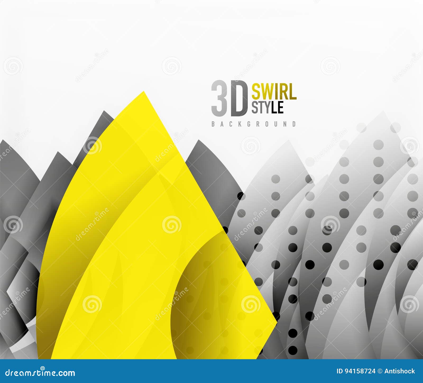 Swirl and Wave 3d Effect Objects, Abstract Template Vector Design Stock ...
