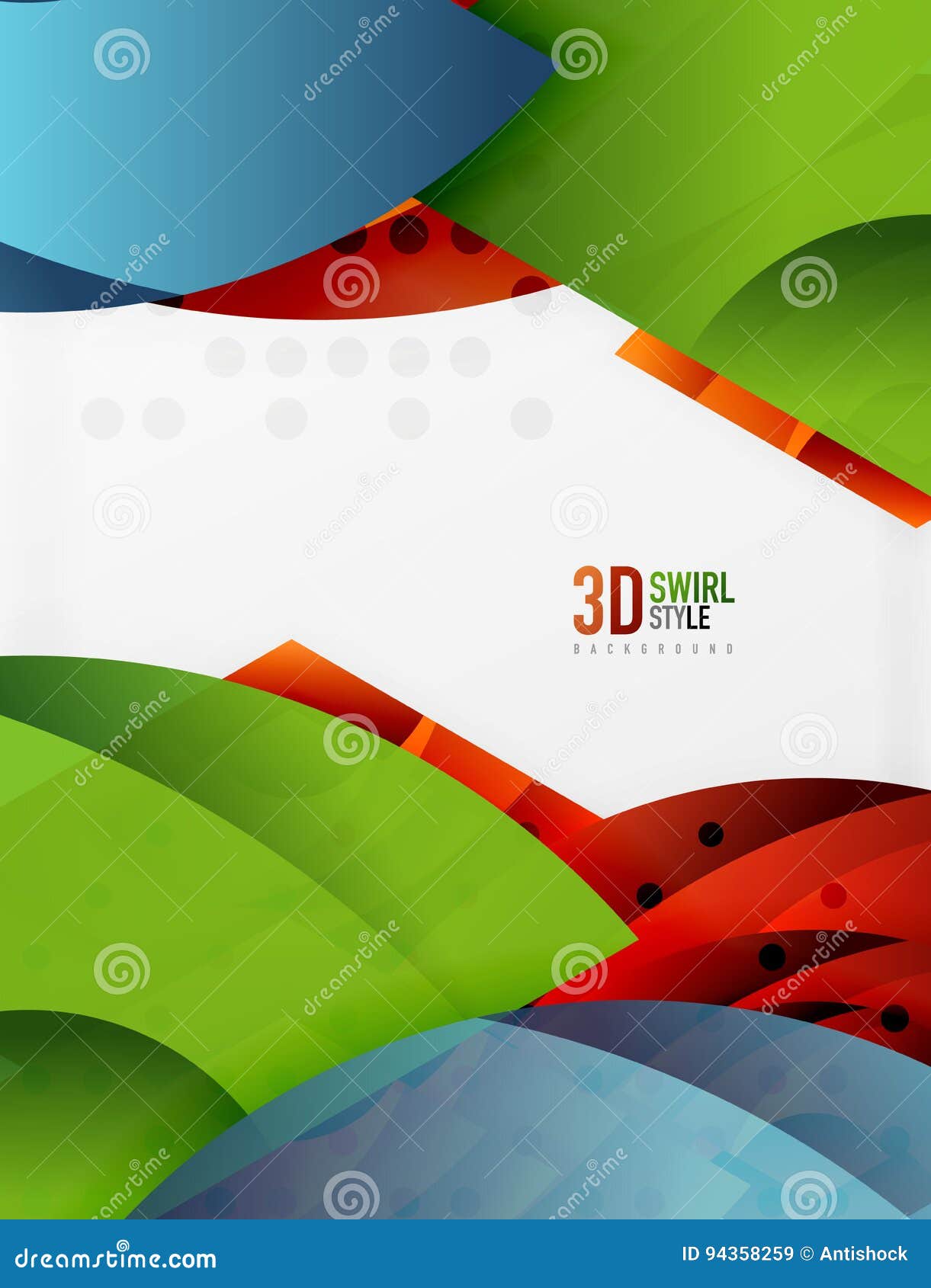 Swirl and Wave 3d Effect Objects, Abstract Template Vector Design Stock ...