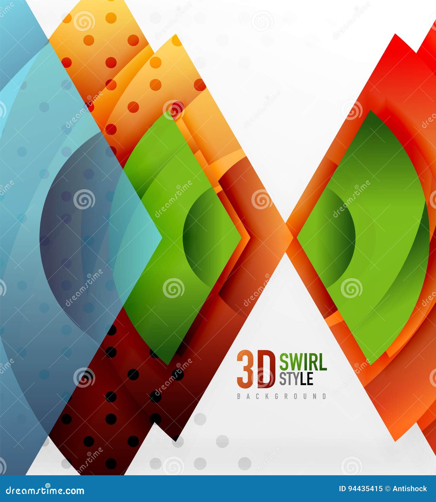 Swirl and Wave 3d Effect Objects, Abstract Template Vector Design Stock ...