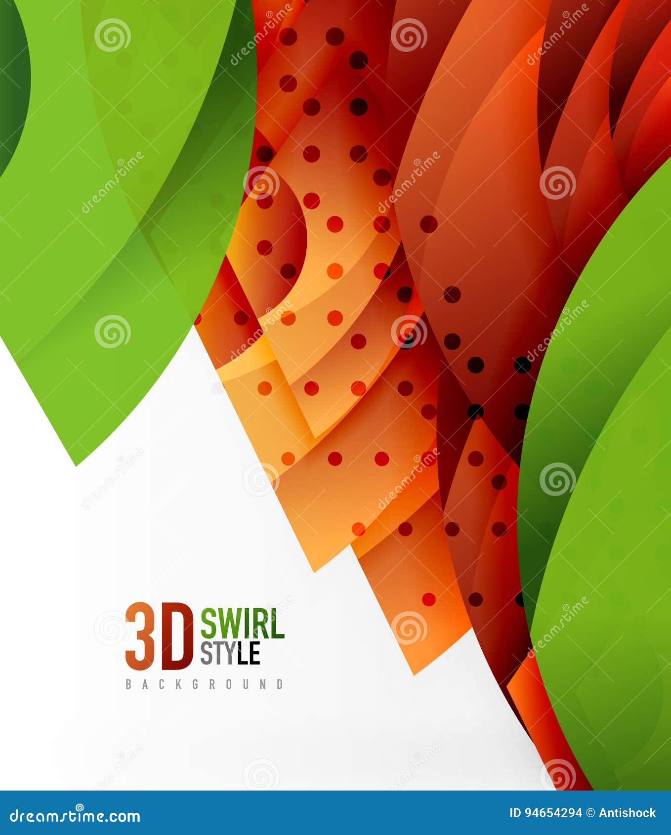 Swirl and Wave 3d Effect Objects, Abstract Template Vector Design Stock ...
