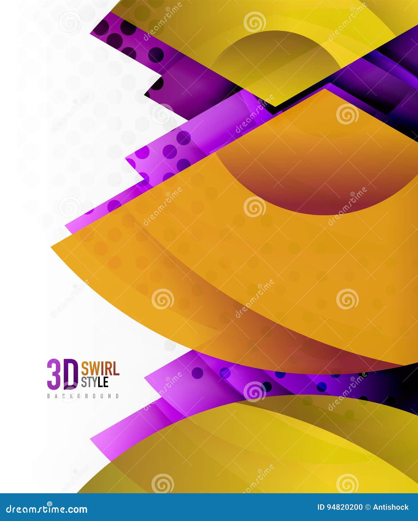 Swirl and Wave 3d Effect Objects, Abstract Template Vector Design Stock ...