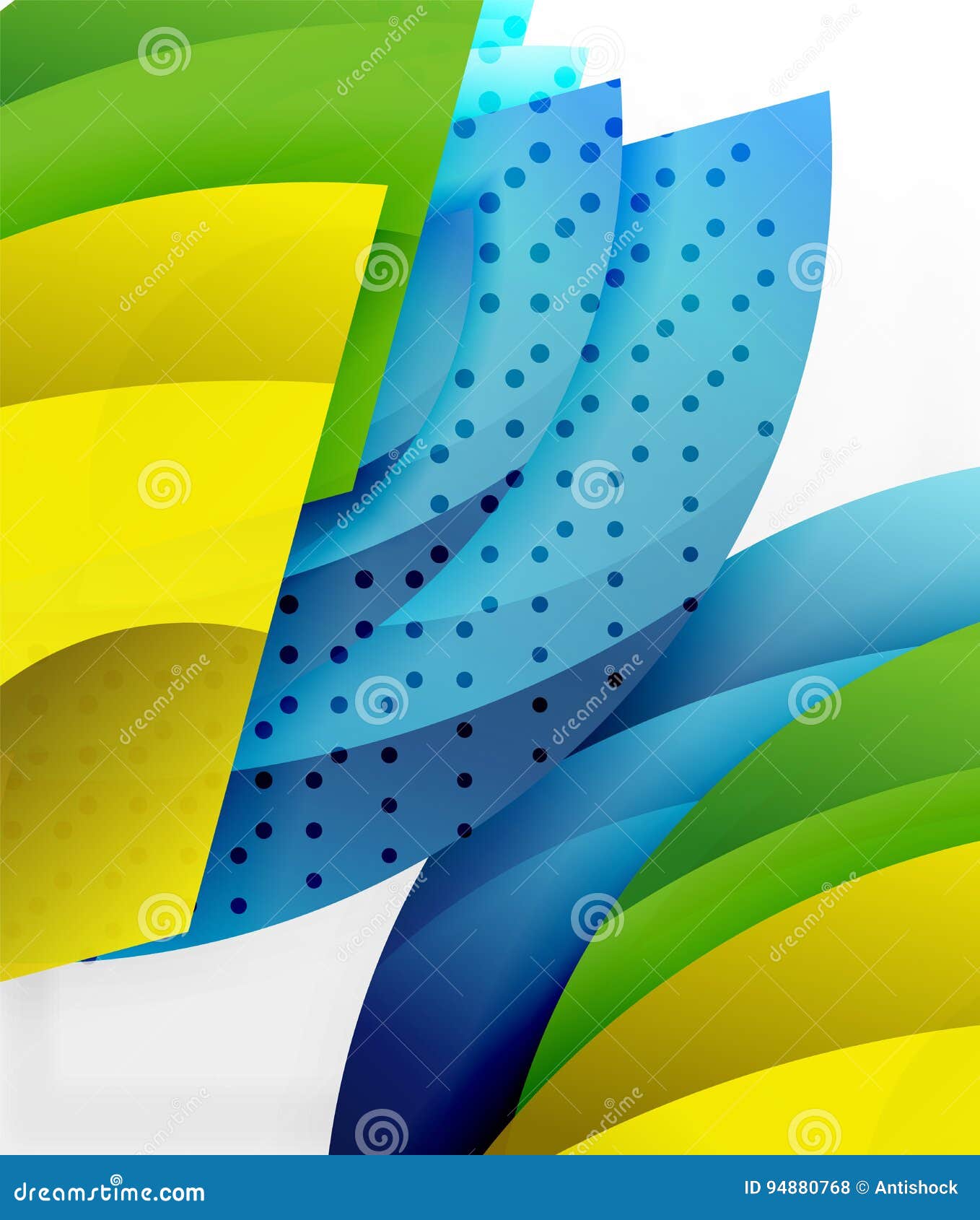 Swirl and Wave 3d Effect Objects, Abstract Template Vector Design Stock ...