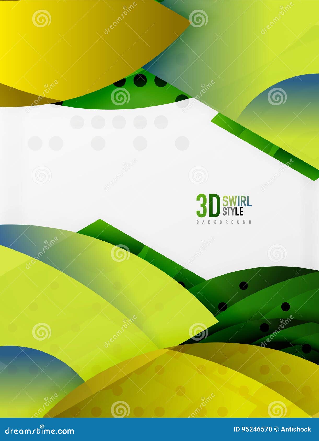Swirl and Wave 3d Effect Objects, Abstract Template Vector Design Stock ...
