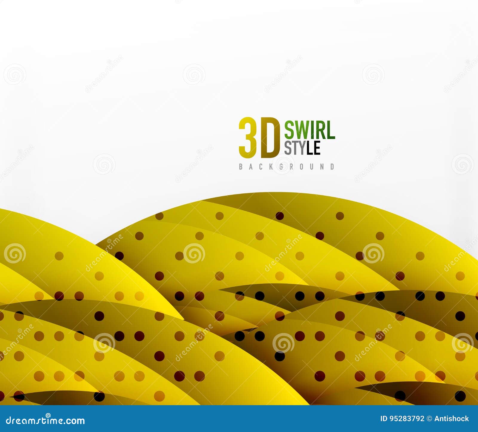 Swirl and Wave 3d Effect Objects, Abstract Template Vector Design Stock ...