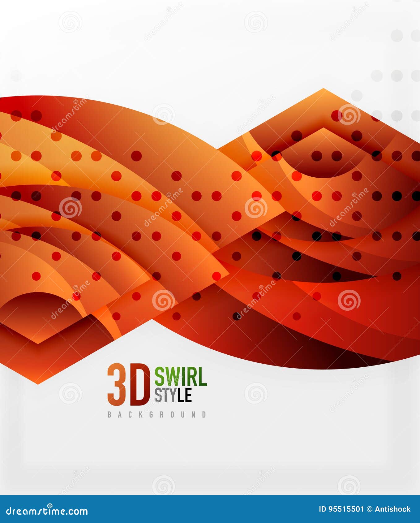 Swirl and Wave 3d Effect Objects, Abstract Template Vector Design Stock ...