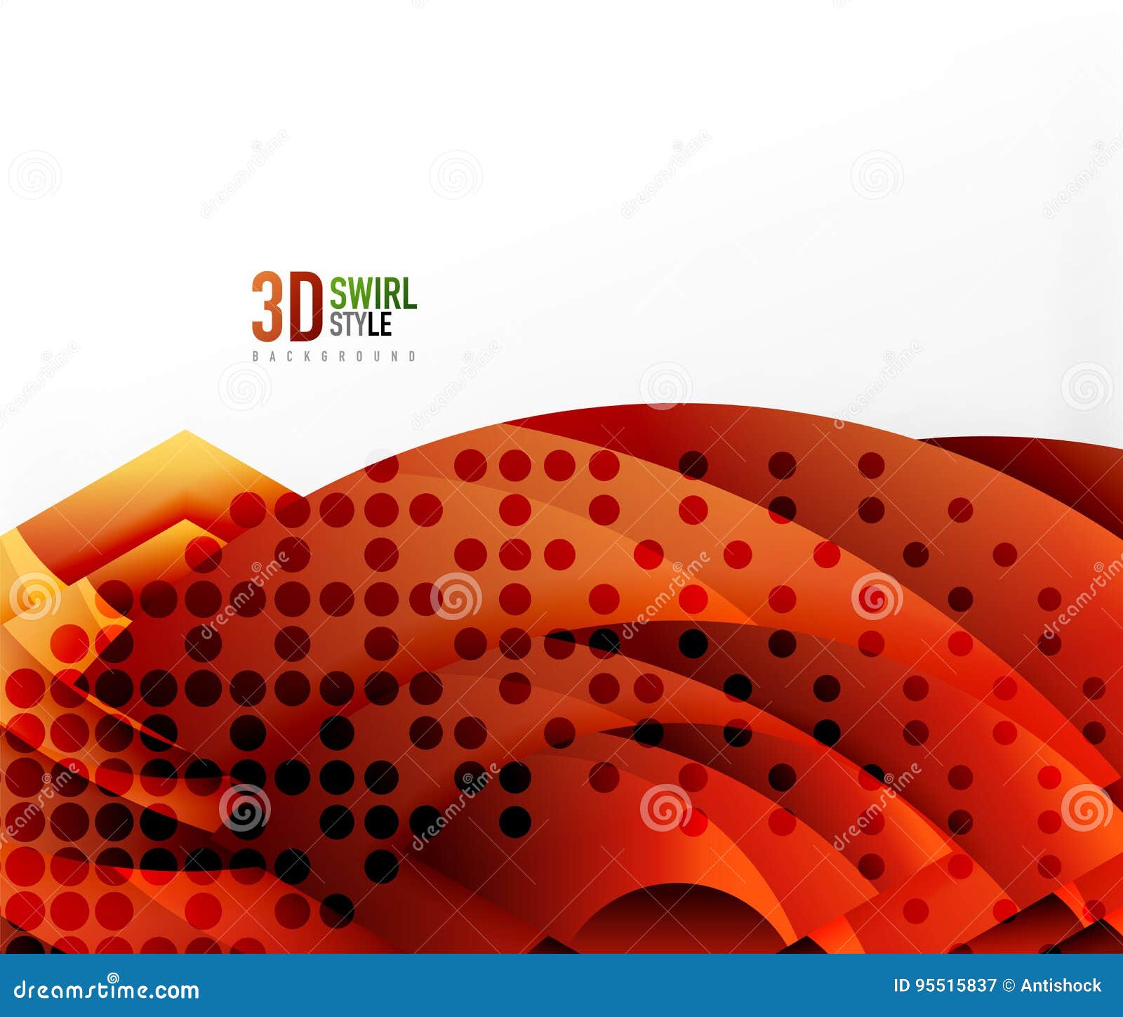 Swirl and Wave 3d Effect Objects, Abstract Template Vector Design Stock ...
