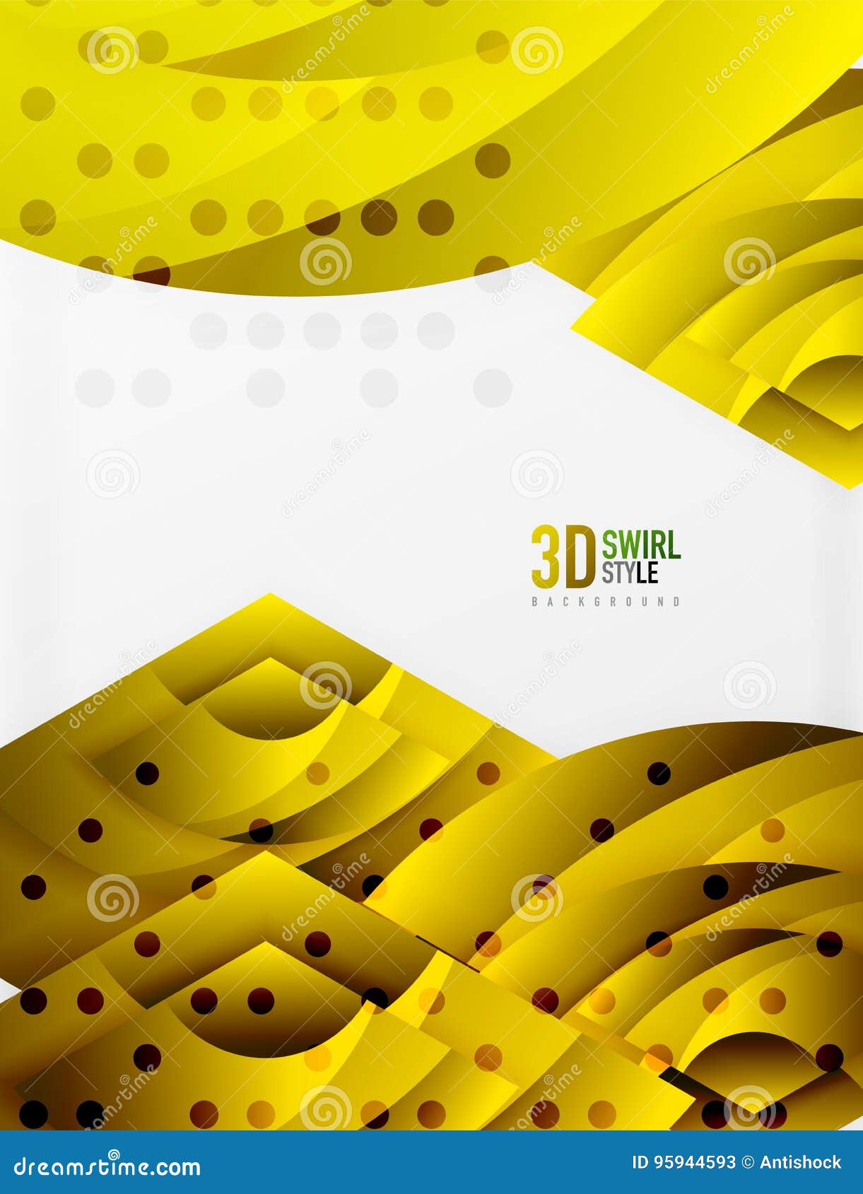 Swirl and Wave 3d Effect Objects, Abstract Template Vector Design Stock ...