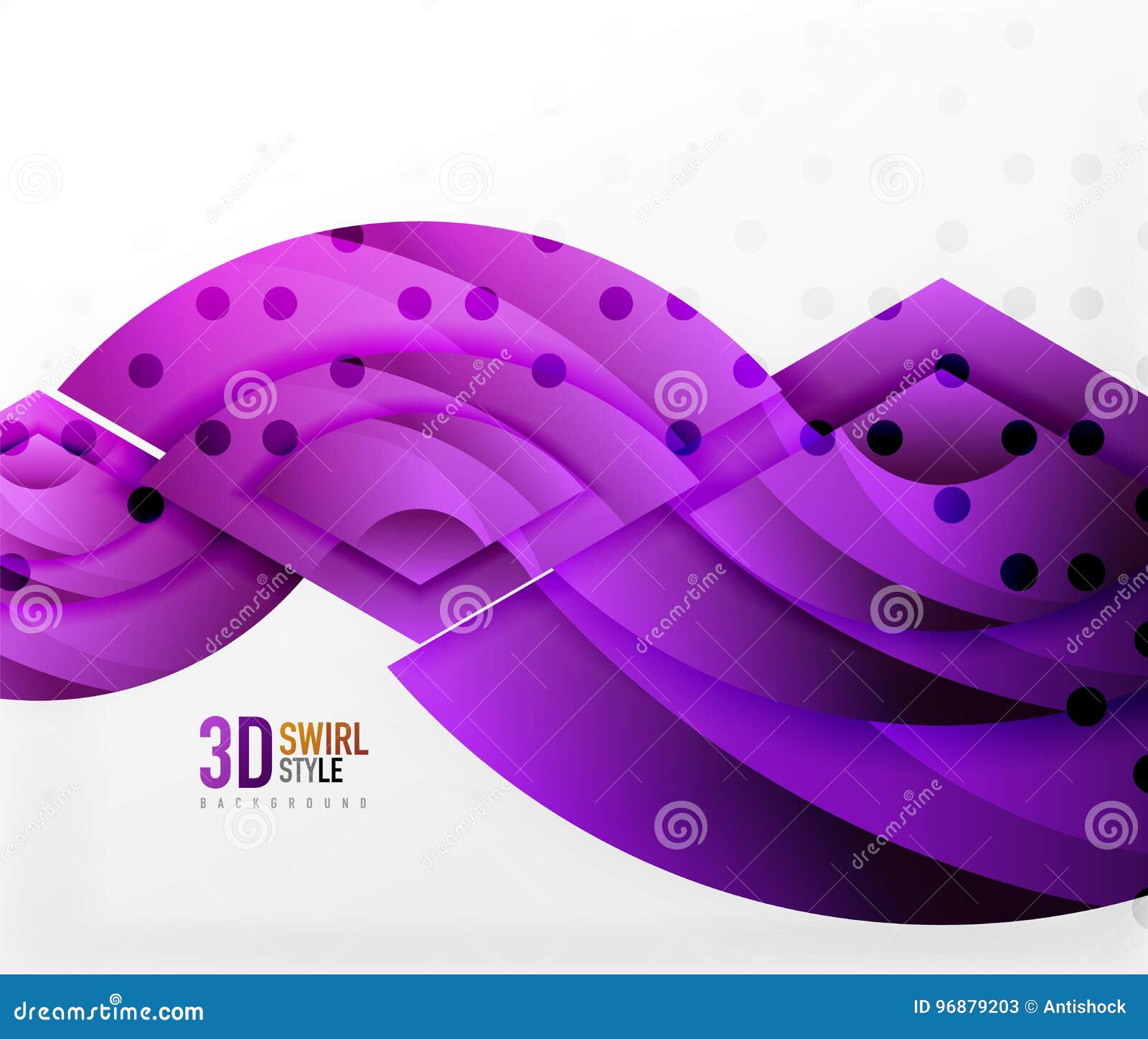 Swirl and Wave 3d Effect Objects, Abstract Template Vector Design Stock ...