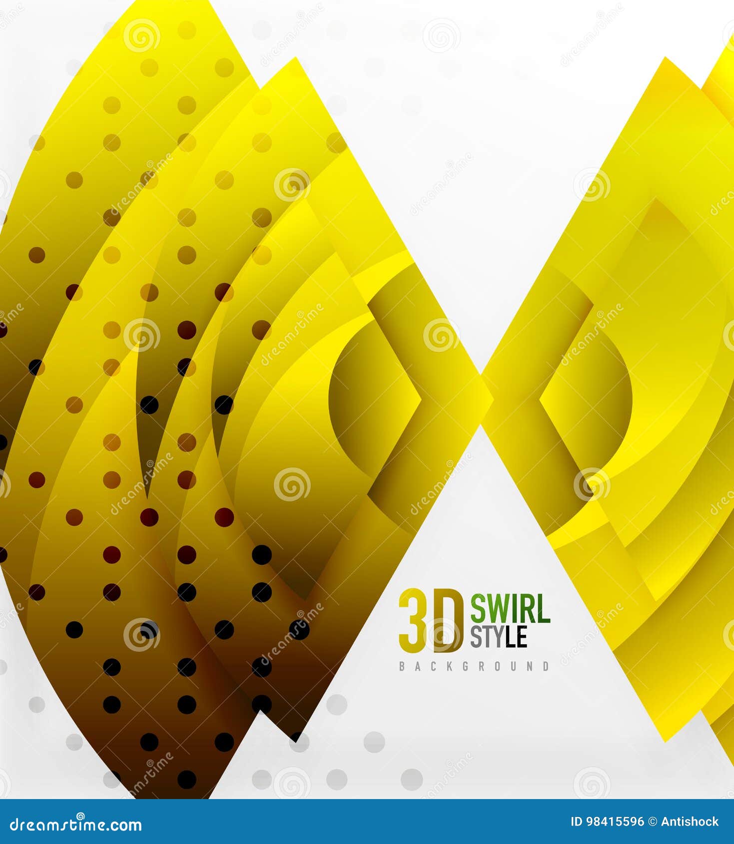 Swirl and Wave 3d Effect Objects, Abstract Template Vector Design Stock ...