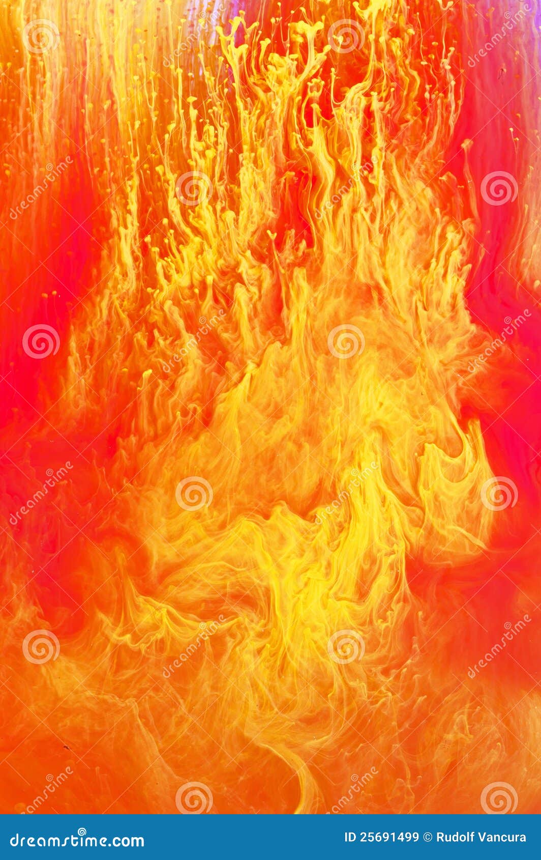 Swirl of yellow on red stock image. Image of unique, paint - 25691499