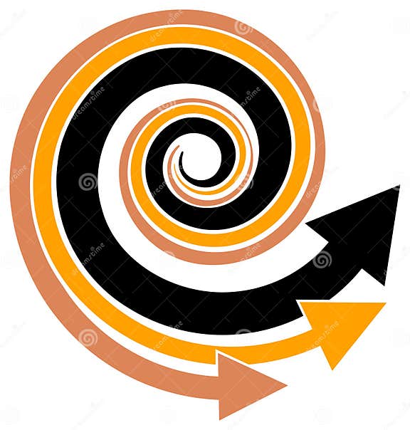Swirled arrows stock vector. Illustration of direct, guide - 20000274