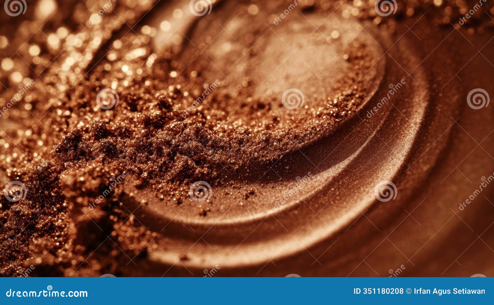 Swirled Bronze Glitter Makeup Powder Texture Stock Illustration ...