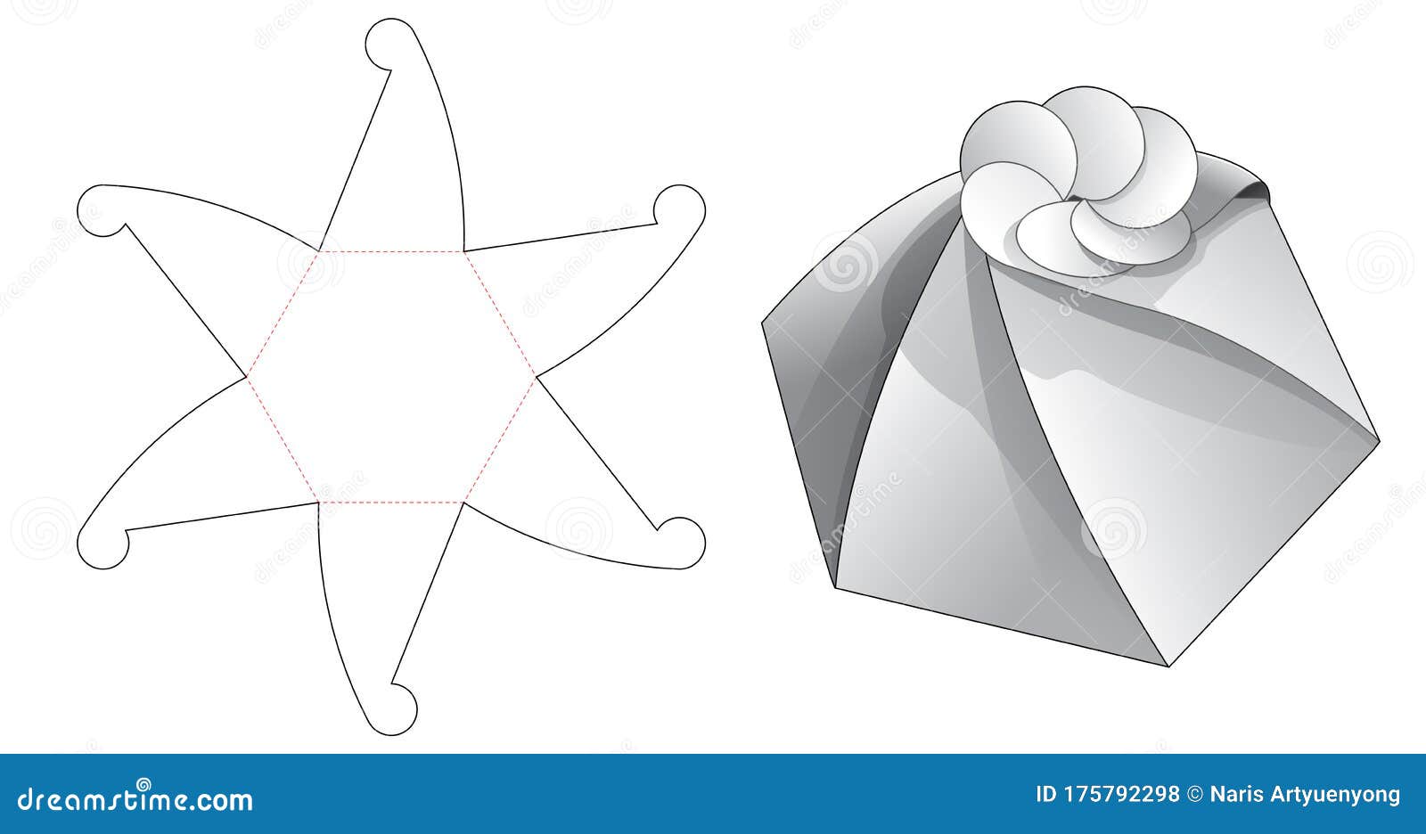 Swirled Pouch Die Cut Template Design Vector Illustration ...