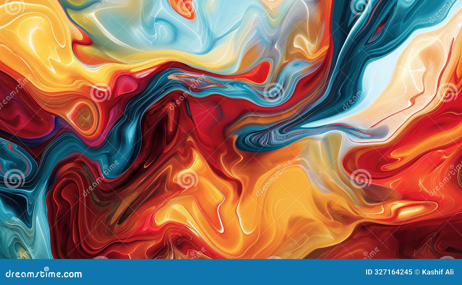 Swirling Abstract Art with Harmonious Patterns and Colorful Palette ...