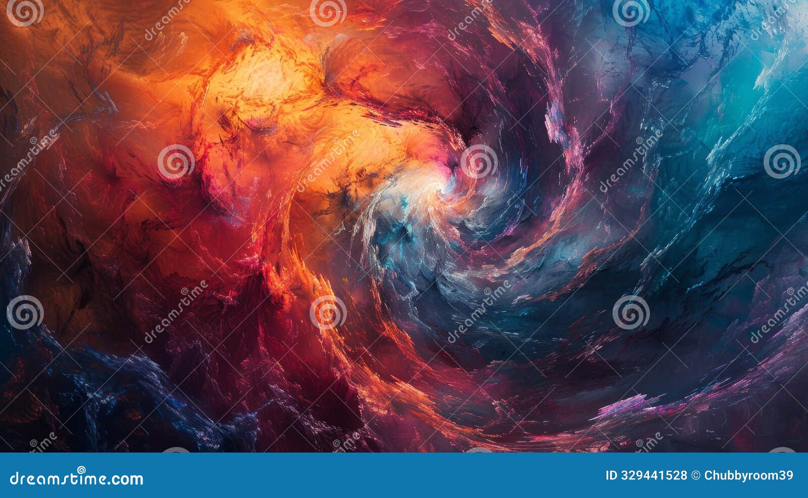 Swirling Abstract Colors Depict Chaotic Overthinking Process on Canvas ...