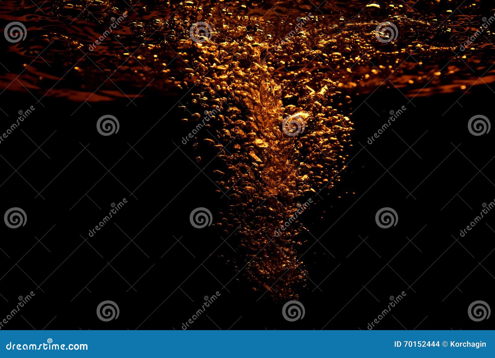 Swirling Air Bubble Jet in Black Water Stock Photo - Image of closeup ...