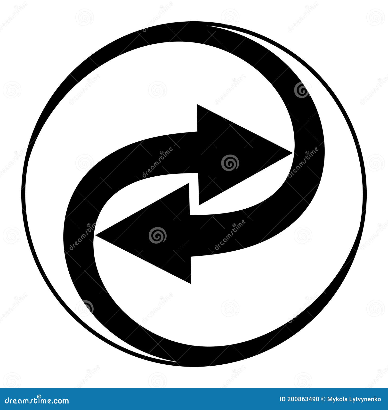 Swirling Arrows Integration Sign, Vector Arrows Spin in Circle Icon ... Swirling Arrows Integration Sign, Vector Arrows Spin in Circle Icon ...