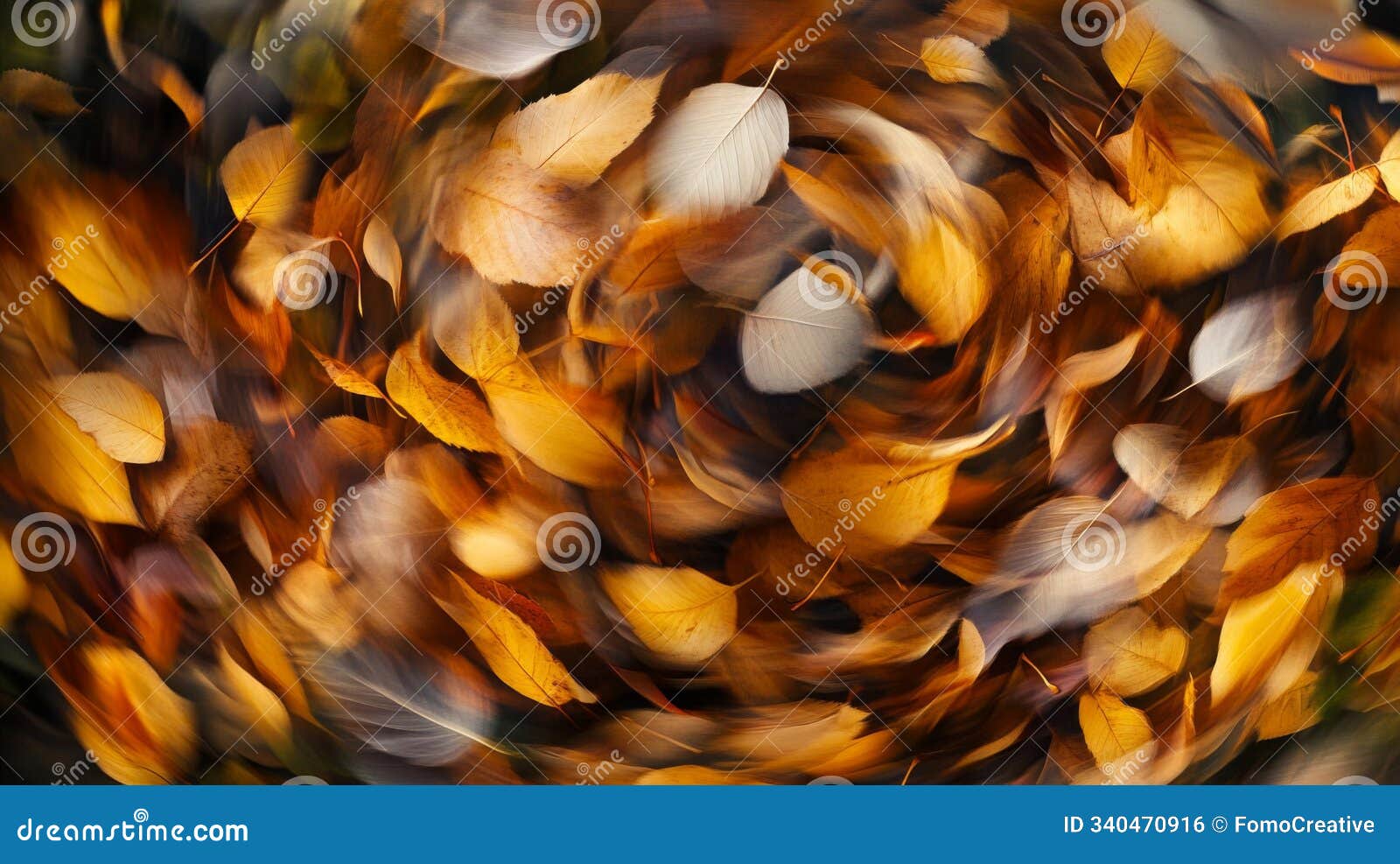 Swirling Autumn Leaves in a Whirlwind of Color Stock Illustration ...