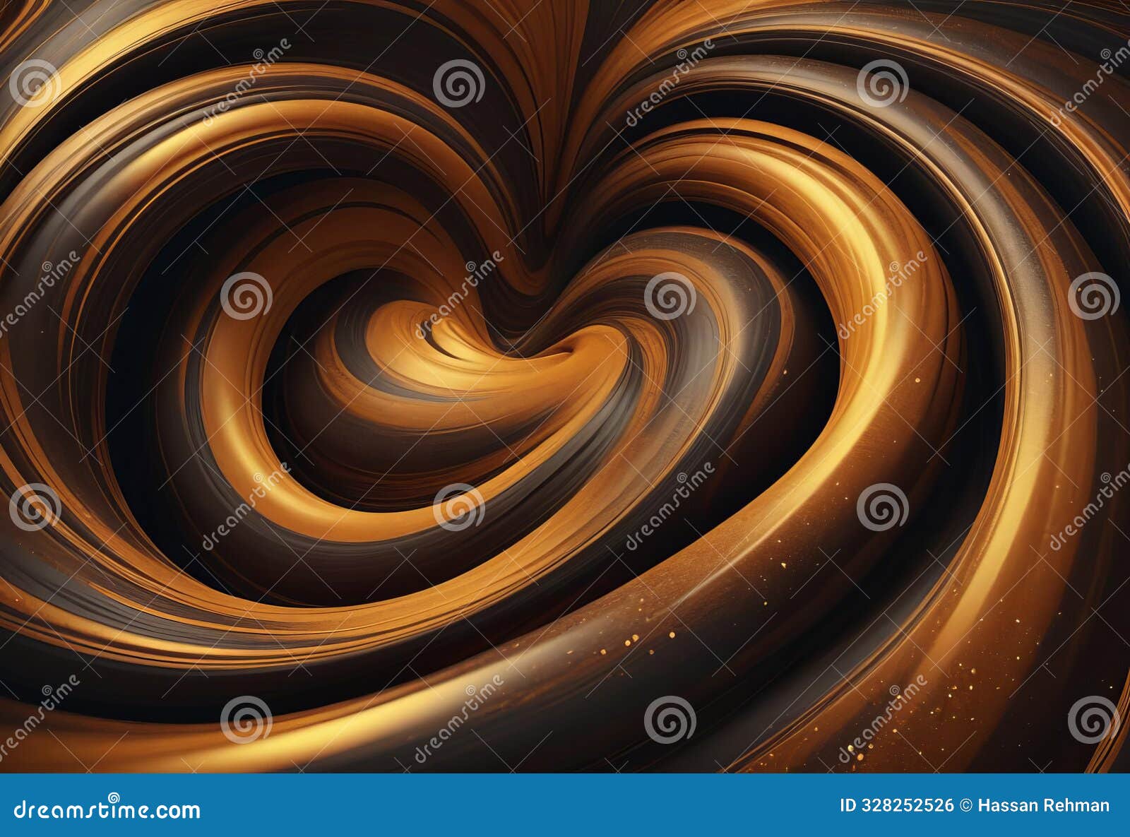 A Swirling Background of Shimmering Gold Stock Illustration ...