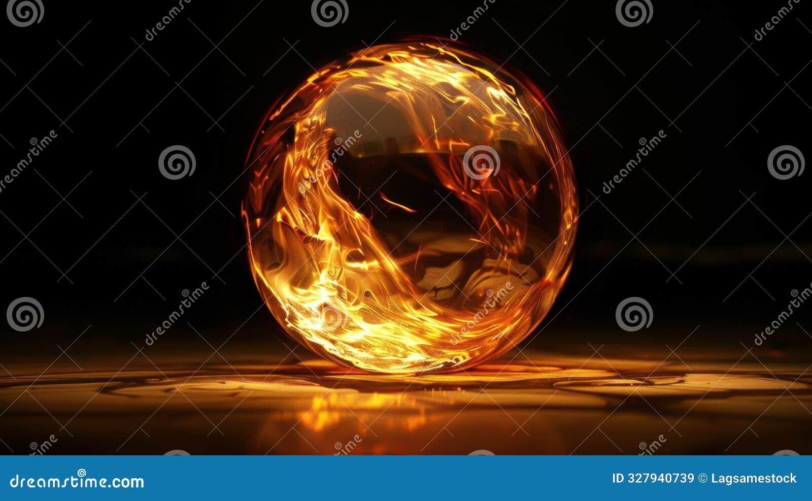 A Swirling Ball of Plasma Fire Glowing Intensely Representing a ...