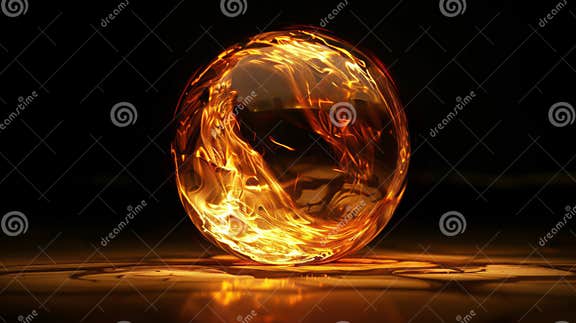 A Swirling Ball of Plasma Fire Glowing Intensely Representing a ...