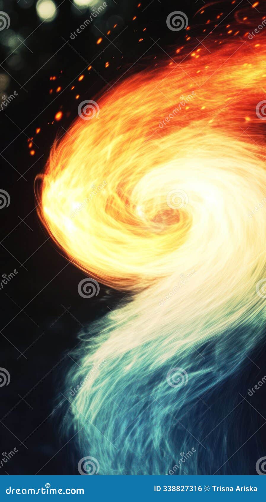 A Swirling Blend of Fire and Water, Creating an Abstract Representation ...