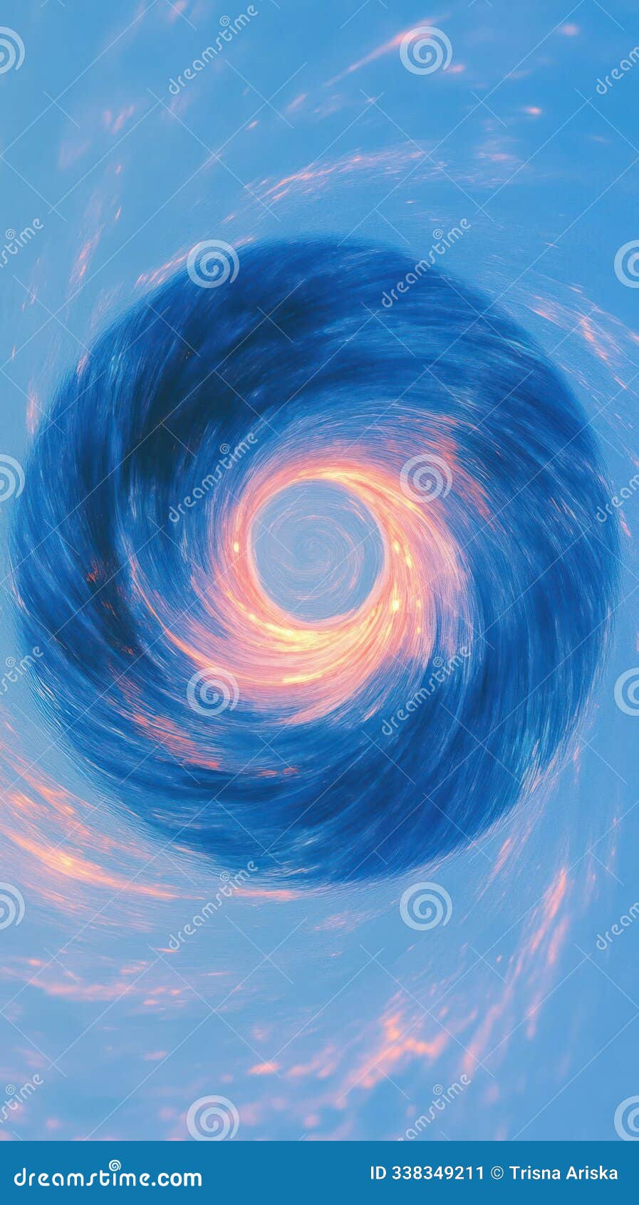 A Swirling Blue Vortex with Hints of Light, Evoking a Sense of Depth ...