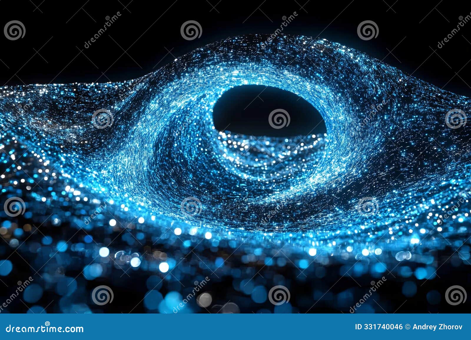 A Swirling Blue Vortex of Light Creates a Captivating Visual Effect in ...