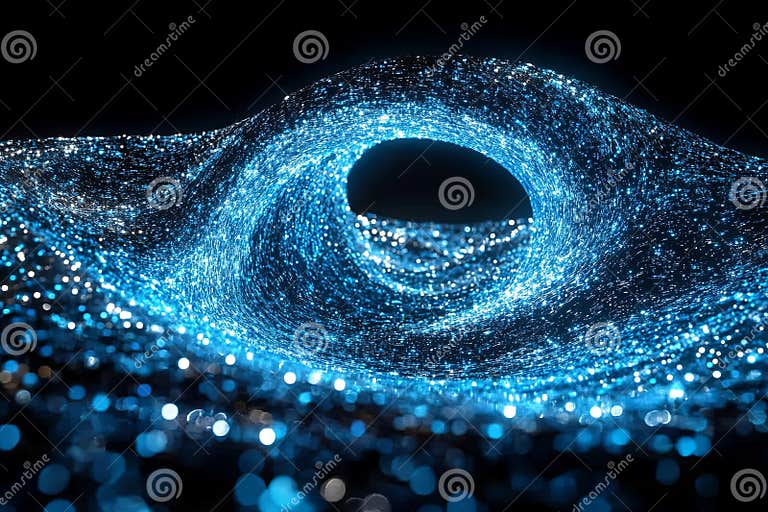 A Swirling Blue Vortex of Light Creates a Captivating Visual Effect in ...