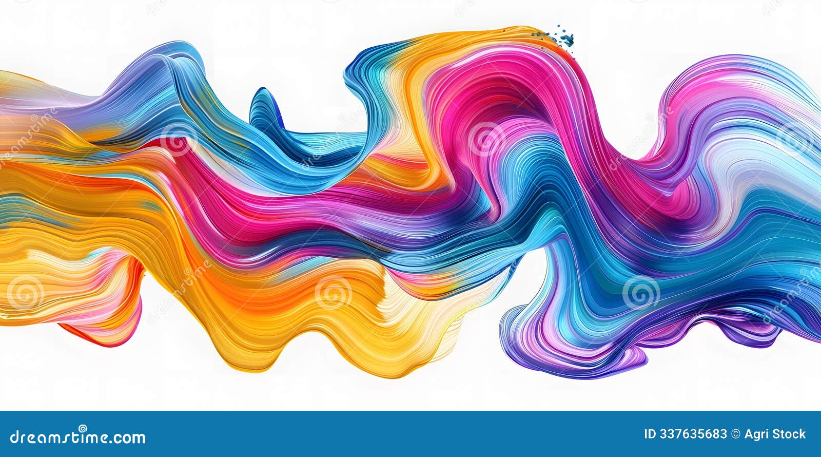 Swirling Brush Strokes and Ribbon Patterns on an Abstract Splash ...