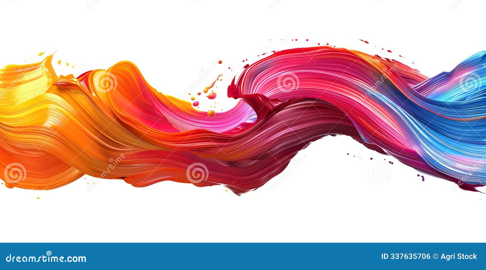 Swirling Brush Strokes and Ribbon Patterns on an Abstract Splash ...