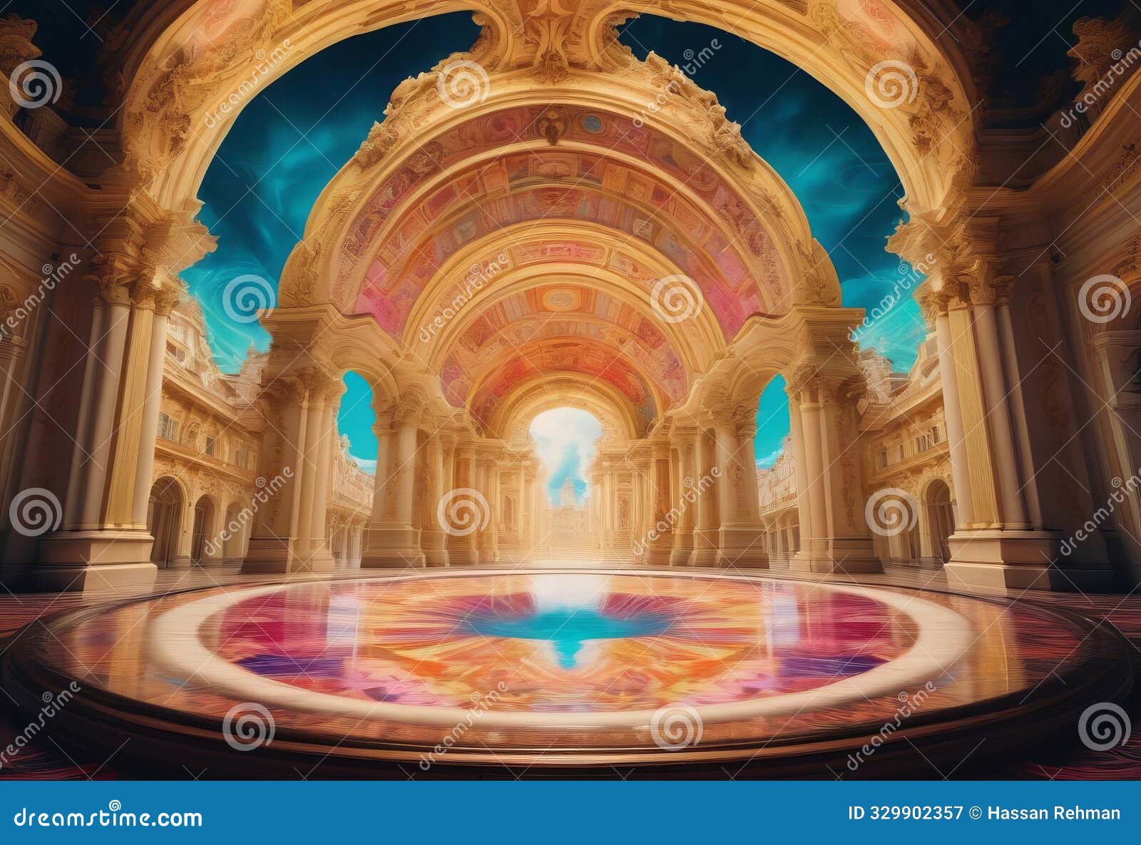 In a Swirling Cacophony of Ornate Baroque Architecture Stock ...