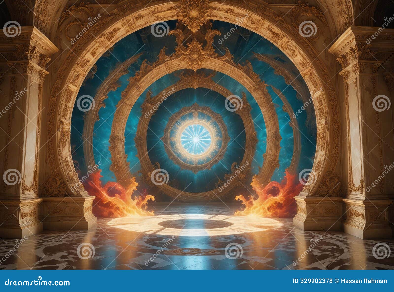 In a Swirling Cacophony of Ornate Baroque Architecture Stock ...