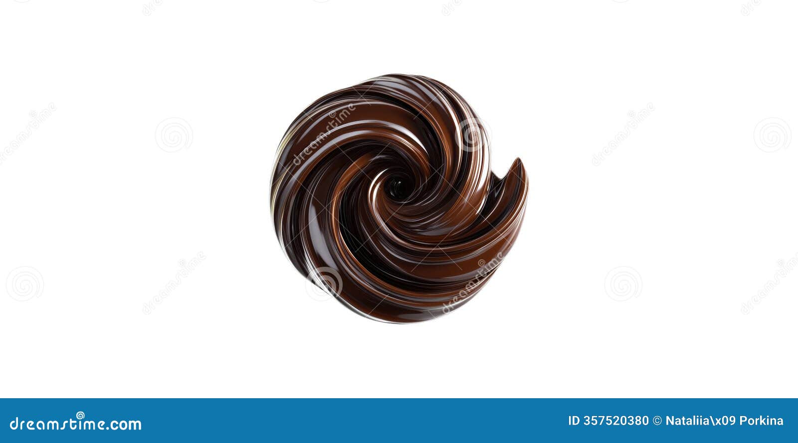 Swirling Chocolate Pattern Isolated on Transparent Background Stock ...