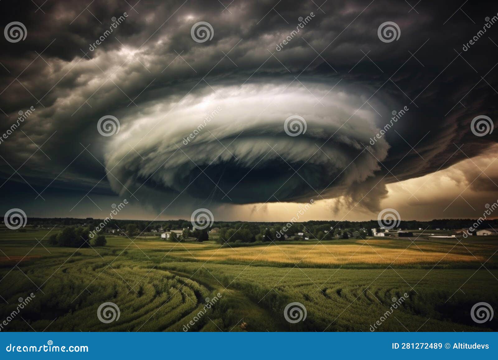 Swirling Dark Clouds Forming a Storm Vortex Stock Illustration ...
