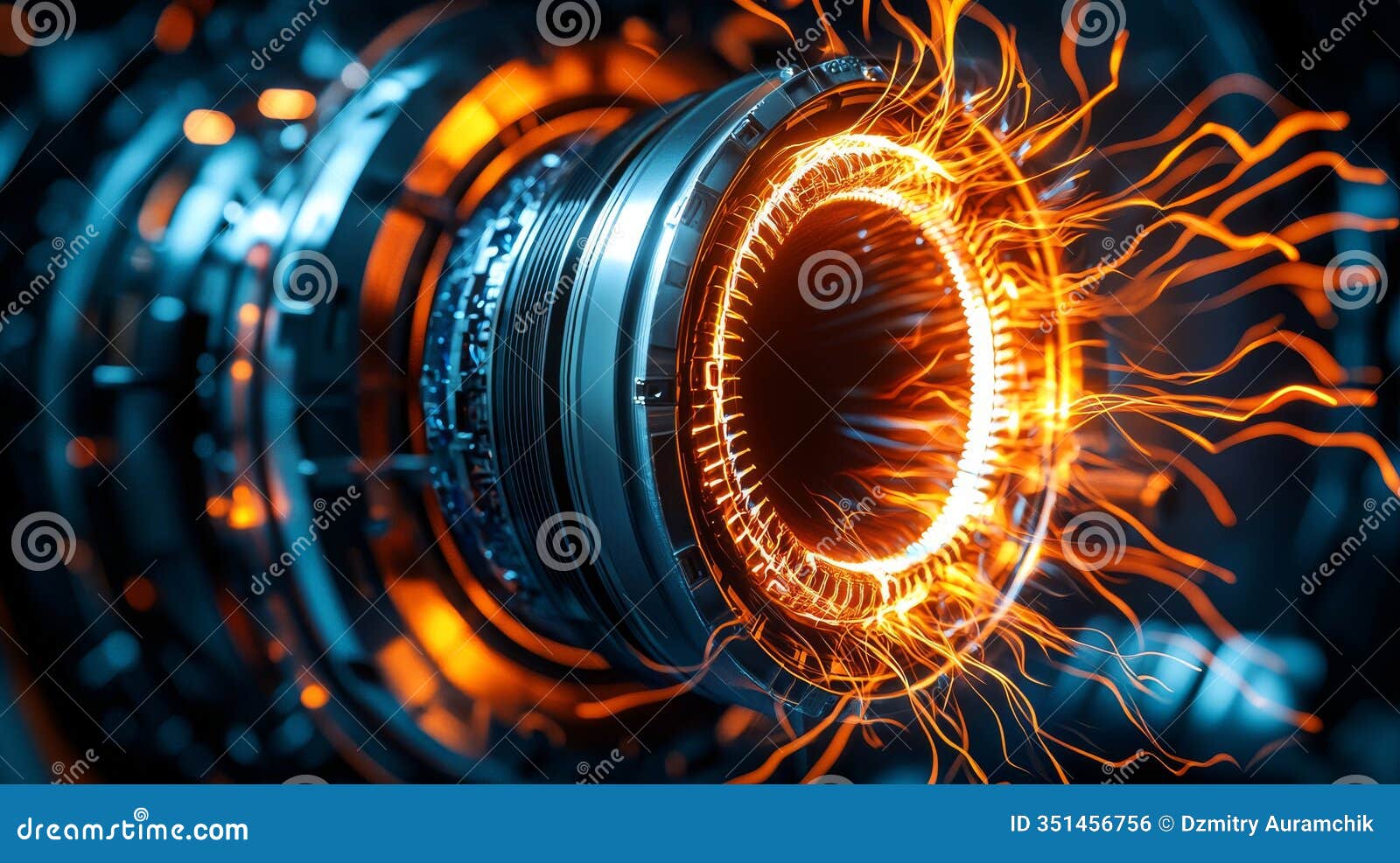 Swirling Flames within the Engine Core Highlight the Complex Metallic ...