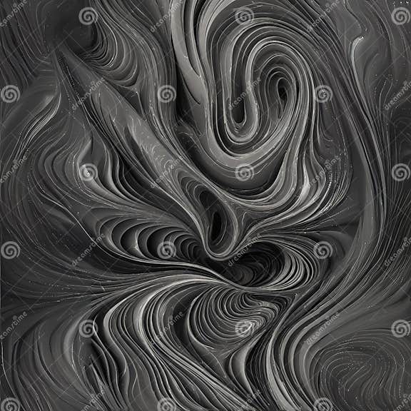 Swirling Gray Abstract stock illustration. Illustration of black ...