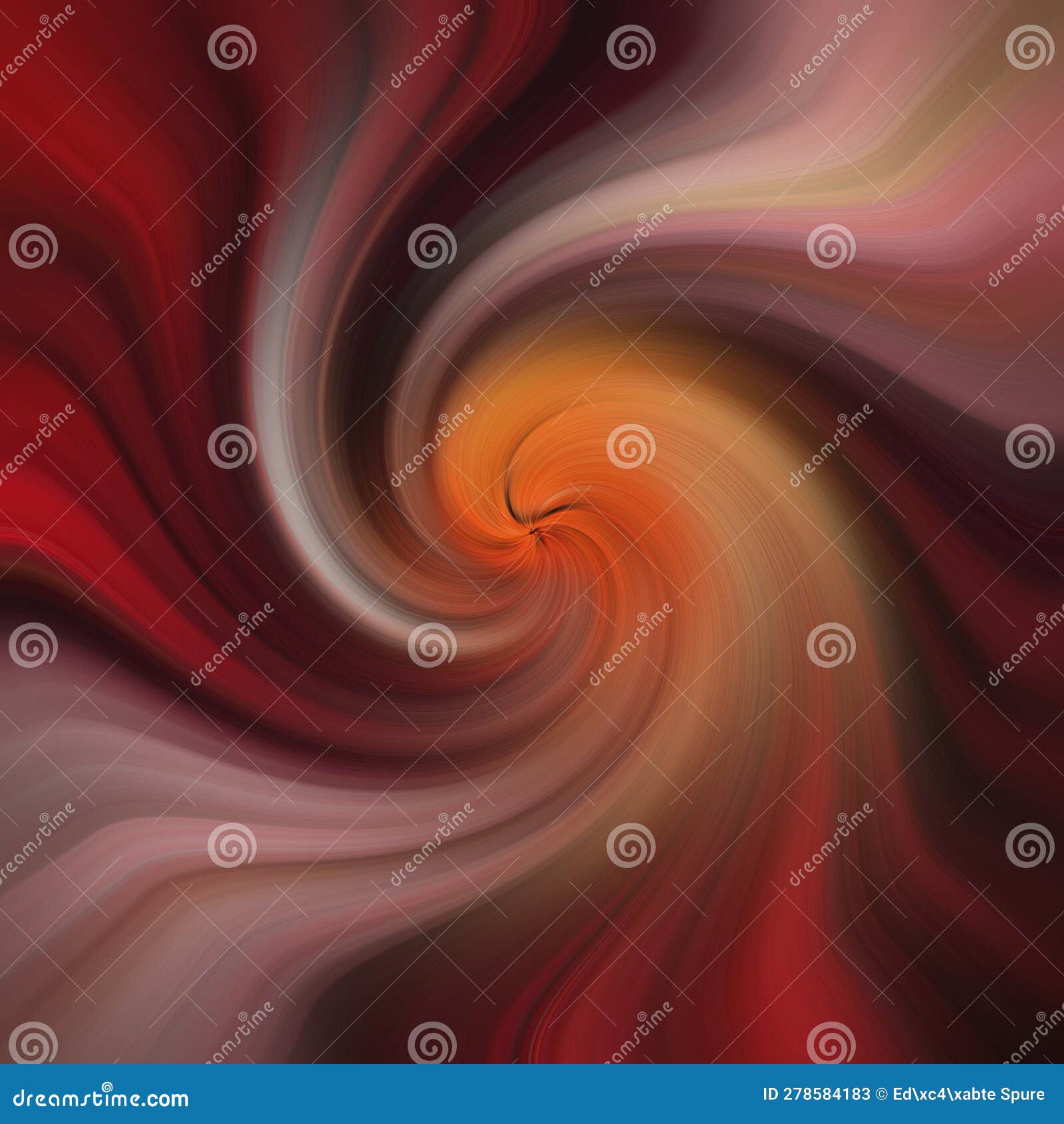 Swirling, Hypnotizing and Magical Illustration with Silky Reddish ...