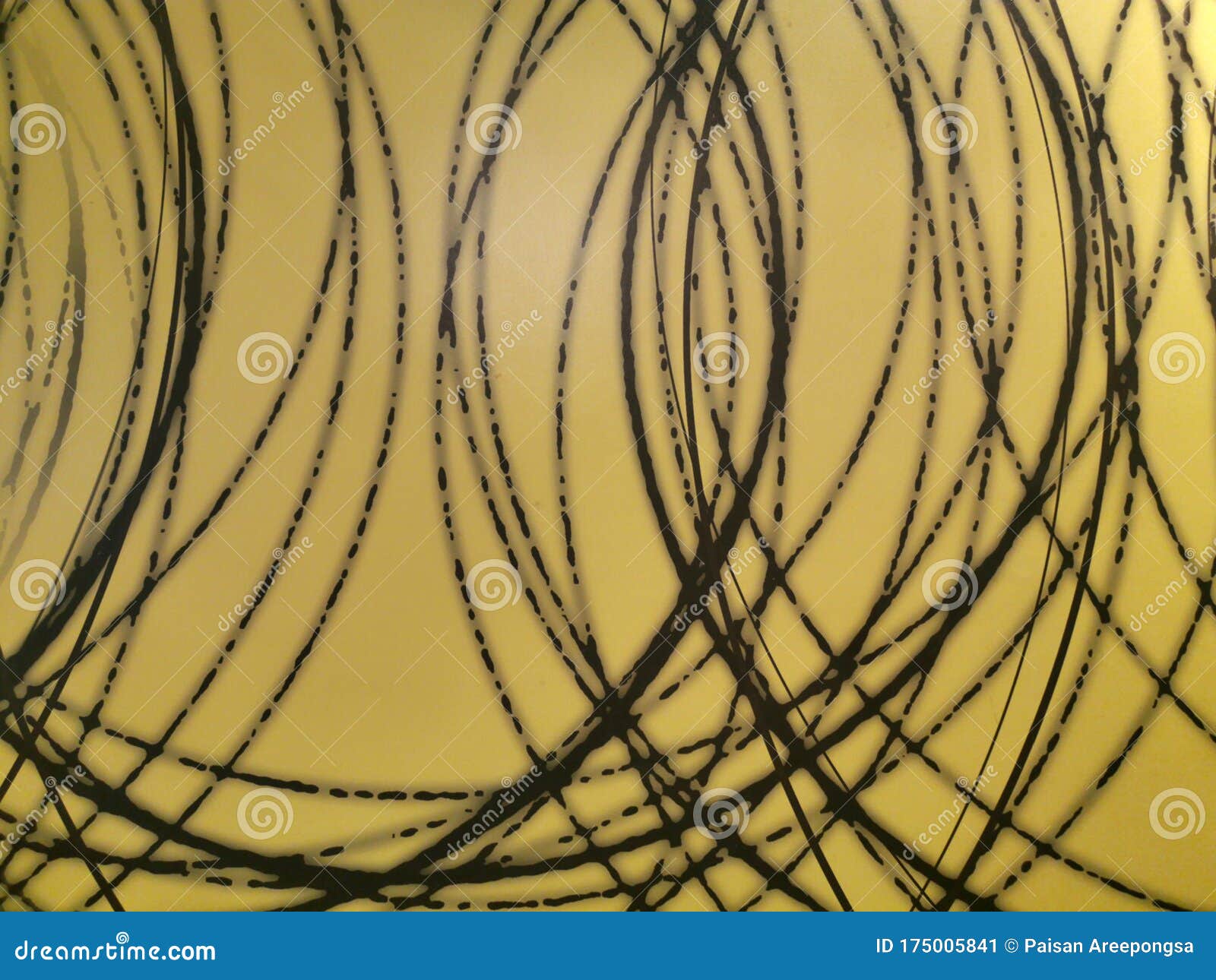 Swirling Line with Connected Line and Dots Background Stock ...