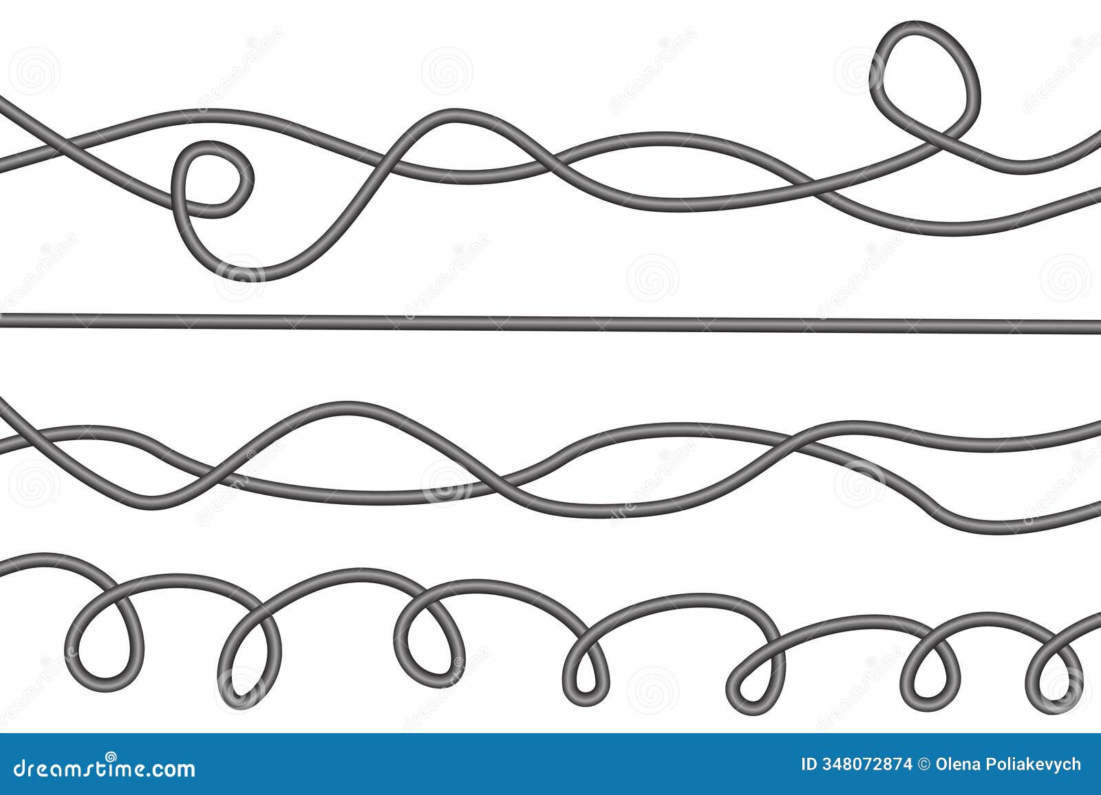 Swirling Line Pattern. Abstract Loop Design. Decorative Wave Texture ...