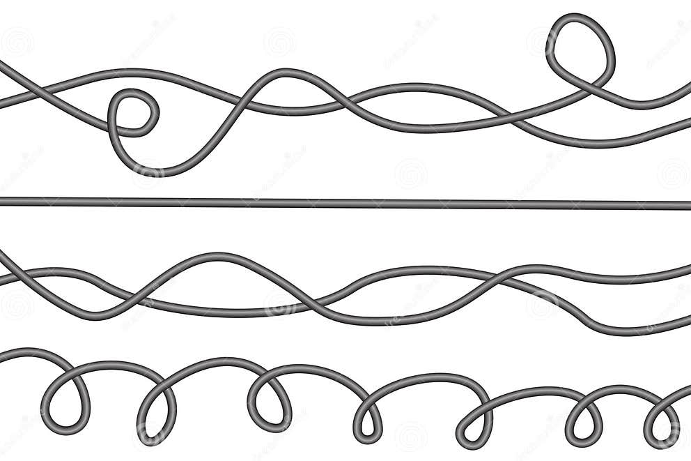 Swirling Line Pattern. Abstract Loop Design. Decorative Wave Texture ...