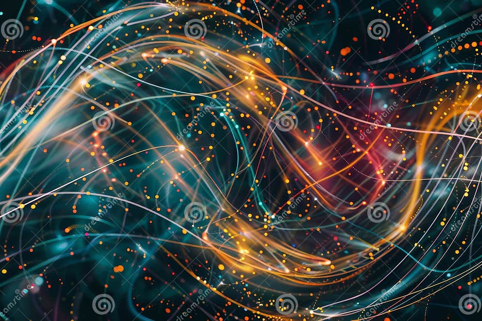 Swirling Patterns and Dots in a Colorful Computer-generated Image, AI Algorithms Visualized As ...